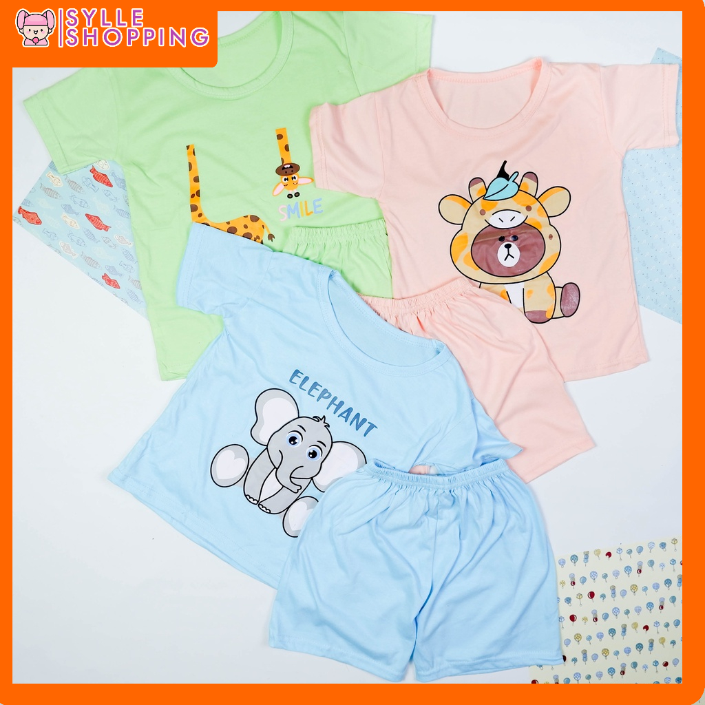 Jual Sylle - Setelan / Set Baju Aanak Unisex Cowok / Cewek Usia 0-6 tahun "Edisi Karakter ...