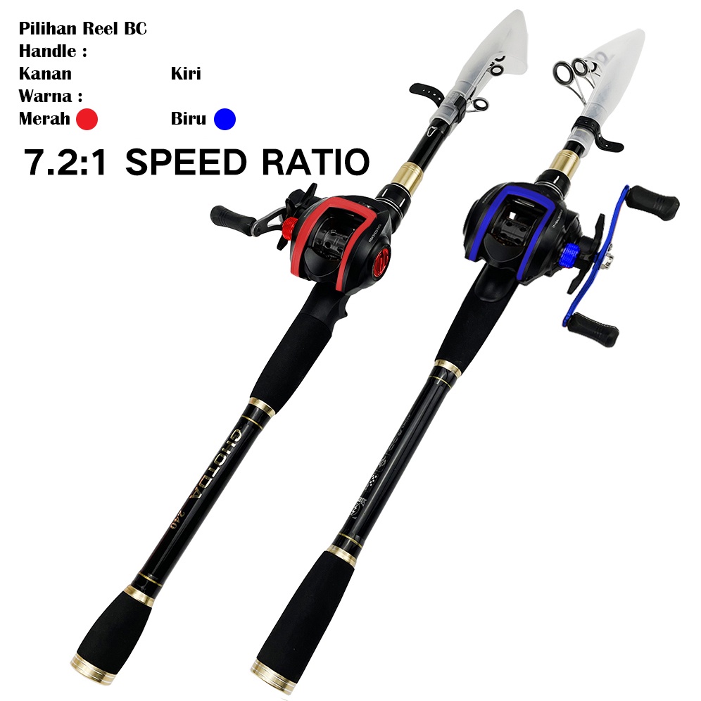 Jual SET JORAN PANCING UL RUAS PENDEK REEL BAITCASTING 19+1BB ONE WAY ...