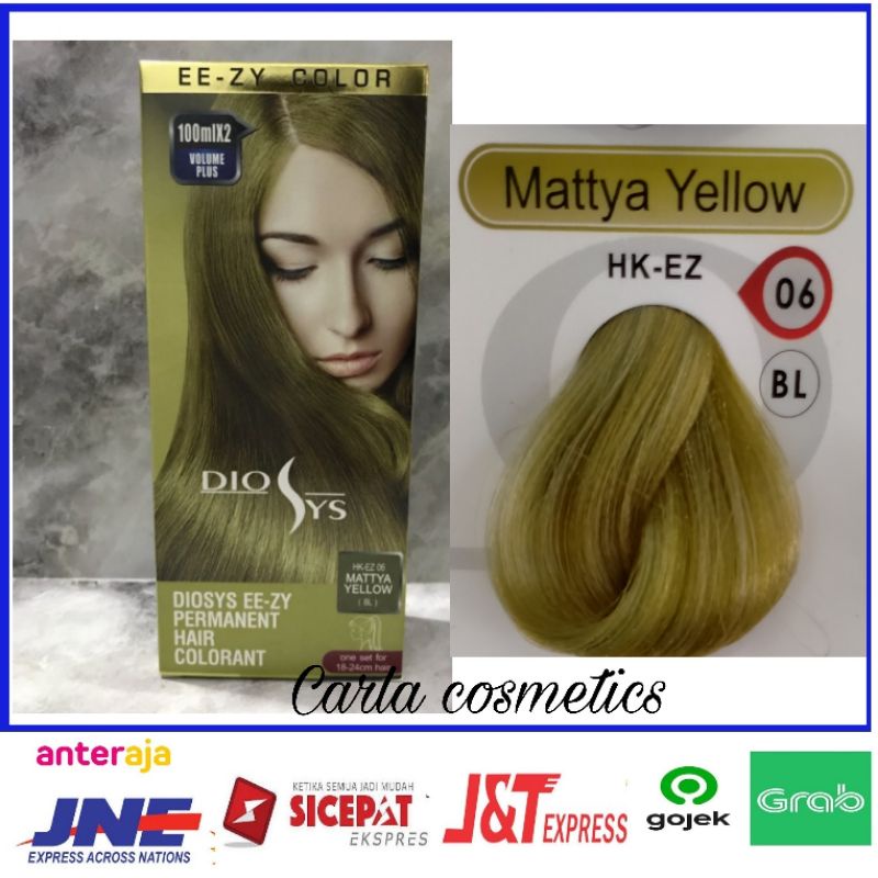 Jual cat rambut diosys warna Matty yellow hair color diosys set 100ml ...