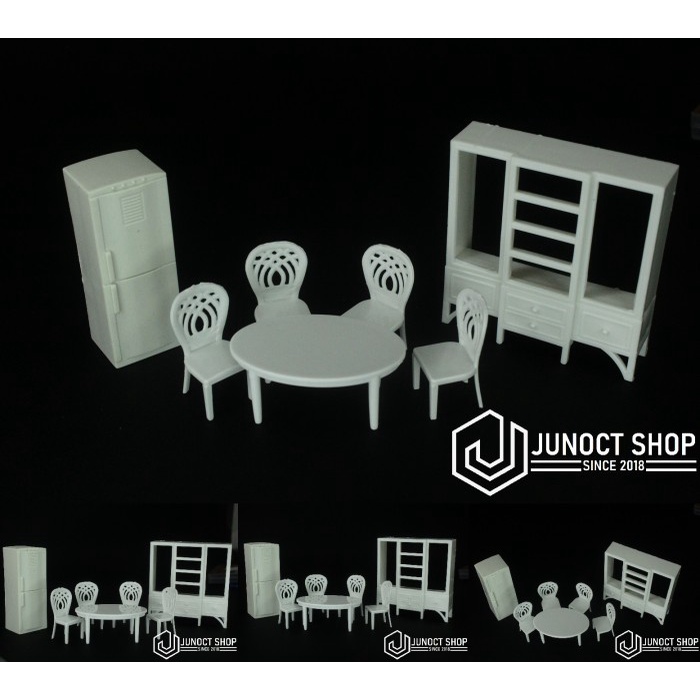 Jual Asesoris Interior Maket 1:30 Ruang Tamu Kulkas Lemari Meja Bangku ...