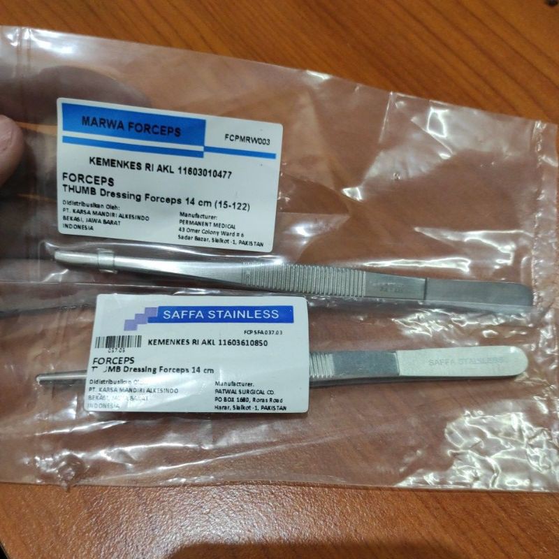Jual Pinset Anatomis - Pinset Sirugis 14cm Saffa /Marwa Thumb Dressing ...