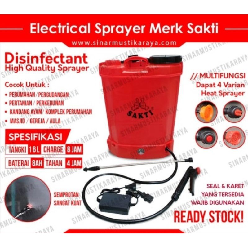 Jual TANGKI/SPRAYER ELEKTRIK SAKTI 16l | Shopee Indonesia