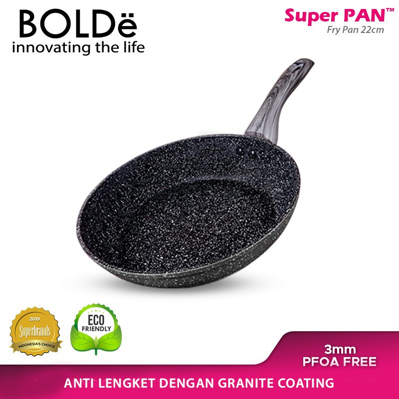 Jual BOLDe Penggorengan / Super Fry Pan Dark Knight Black 22 cm ...