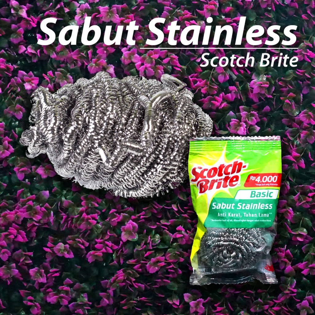 Jual Sabut Stainless Cuci Piring dan Alat Makan - Scotch Brite 3M ...