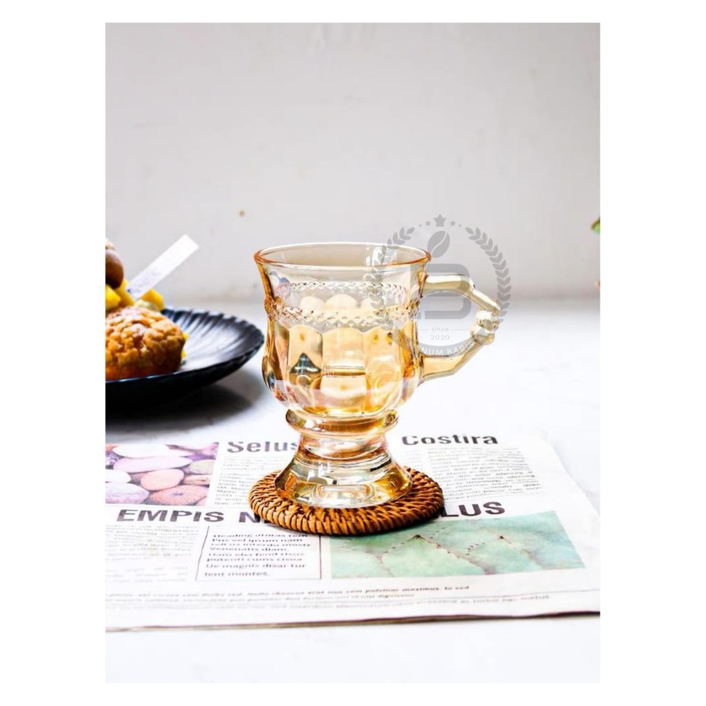Jual Gelas Kaca Cawan Anggur 150ML Glass Cup Vintage Victoria Kopi Cafe ...