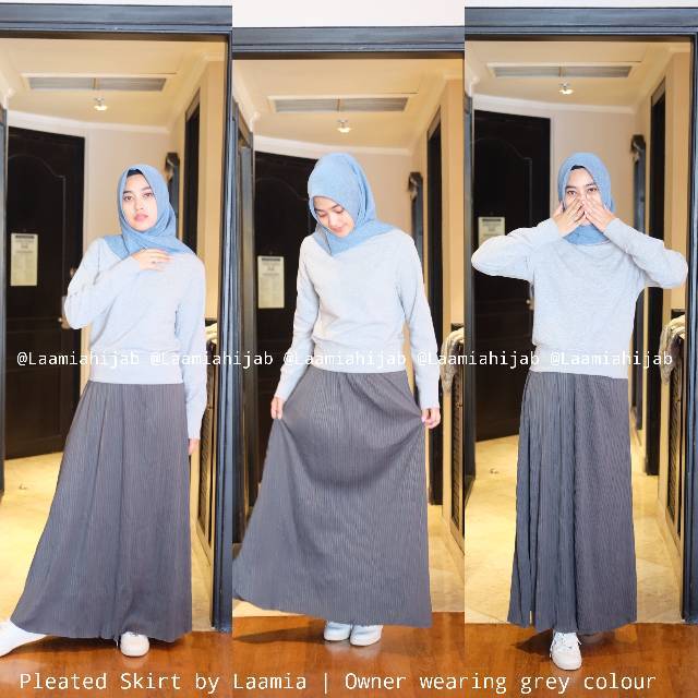 Jual Rok plisket basic by laamia ( pleated skirt ) | Shopee Indonesia