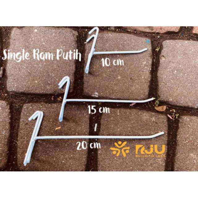 Jual Single Ram Besi Coating Putih 20cm Isi 10 Pcs | Shopee Indonesia