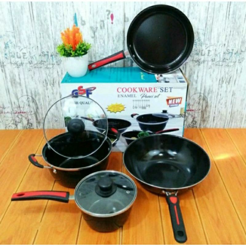 Jual Panci Set Enamel Merk GSF Type 1831 | Shopee Indonesia