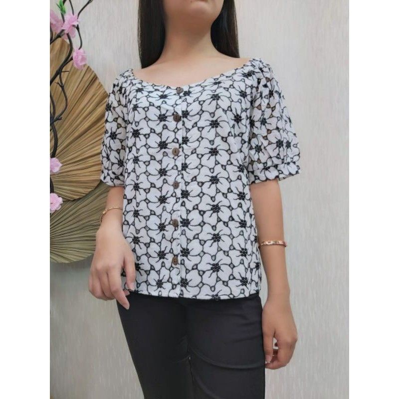 Jual ATASAN KATUN BOLONG CHIBI MODEL LEHER SABRINA IMPORT (WARNA HITAM ...
