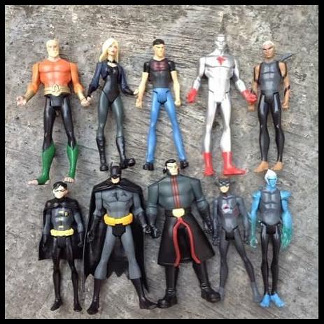 Jual Dc Comics Figure Super Hero Set 10 Batman Robin Superboy Aquaman ...