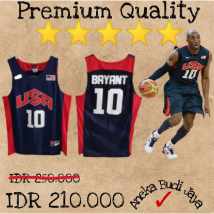 Jual Baju Jersey Basket NBA USA Basketball Kobe Bryant - S | Shopee ...