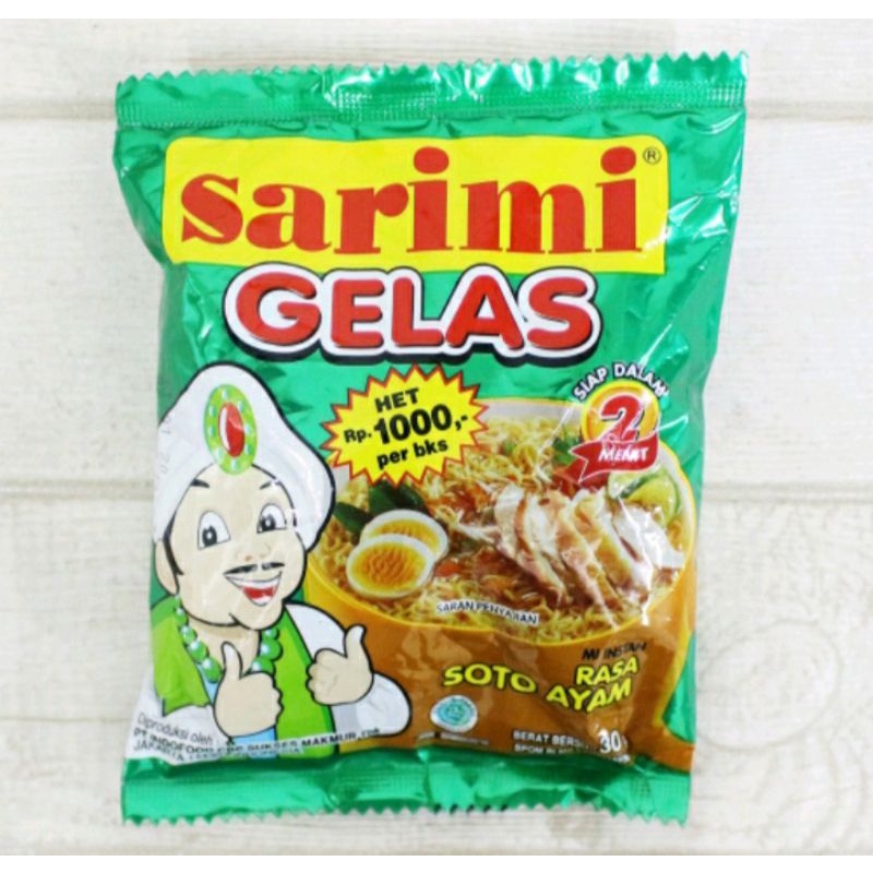 Jual Sarimi gelas all variant rasa 30GRx10pcs | Shopee Indonesia