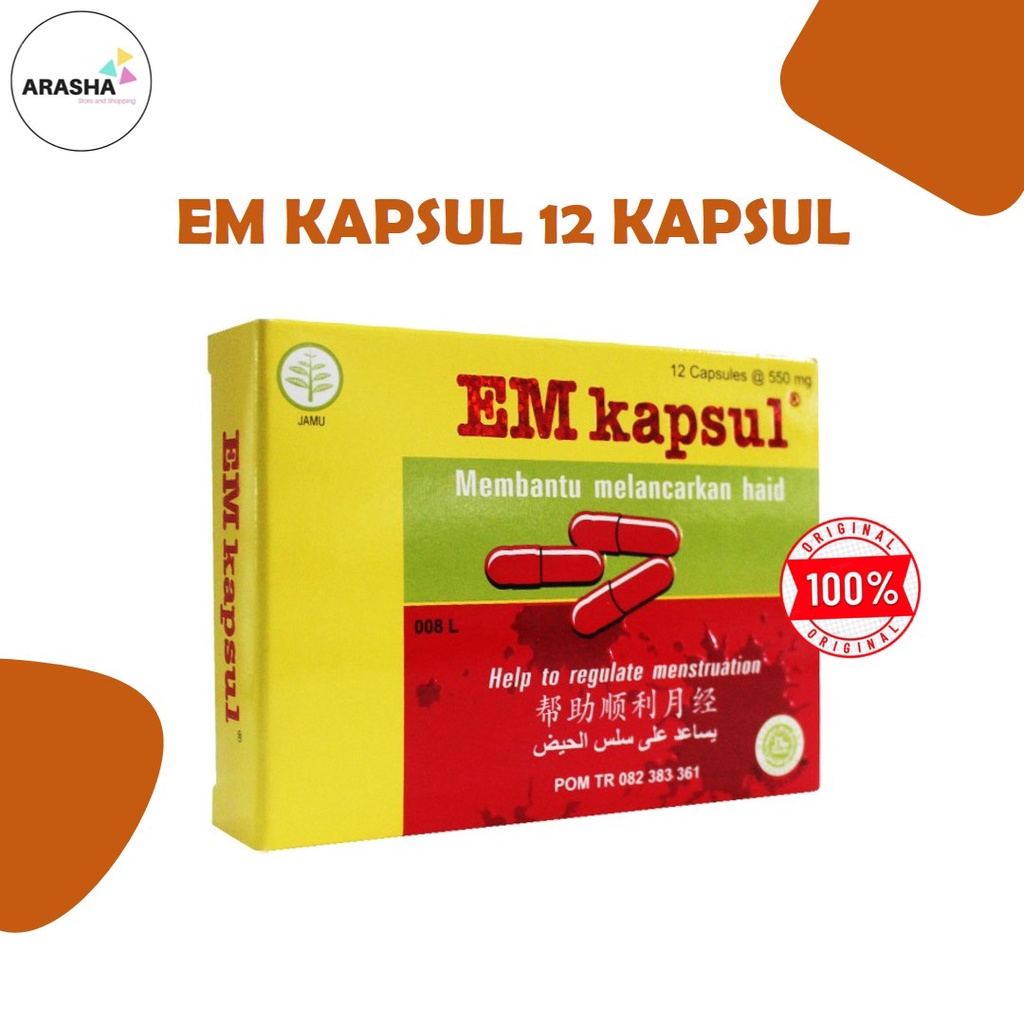 Jual EM KAPSUL M KAPSUL Pelancar Datang Bulan dan Pereda Nyeri Haid ...