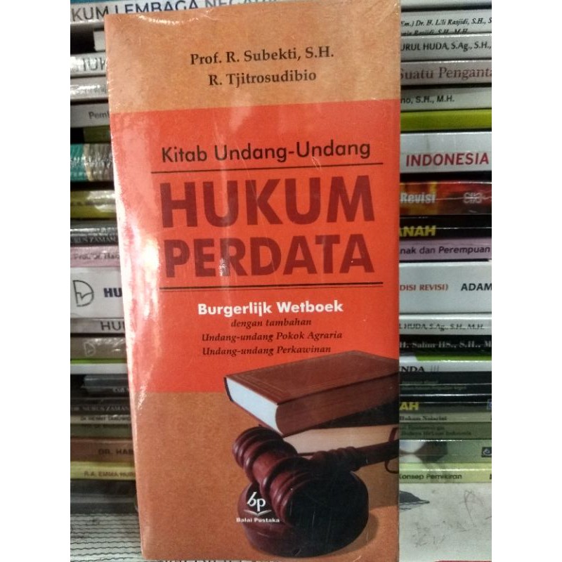 Jual Buku Kitab Undang Undang Hukum Perdata (KUHPER) BW/Prof.R.Subekti ...