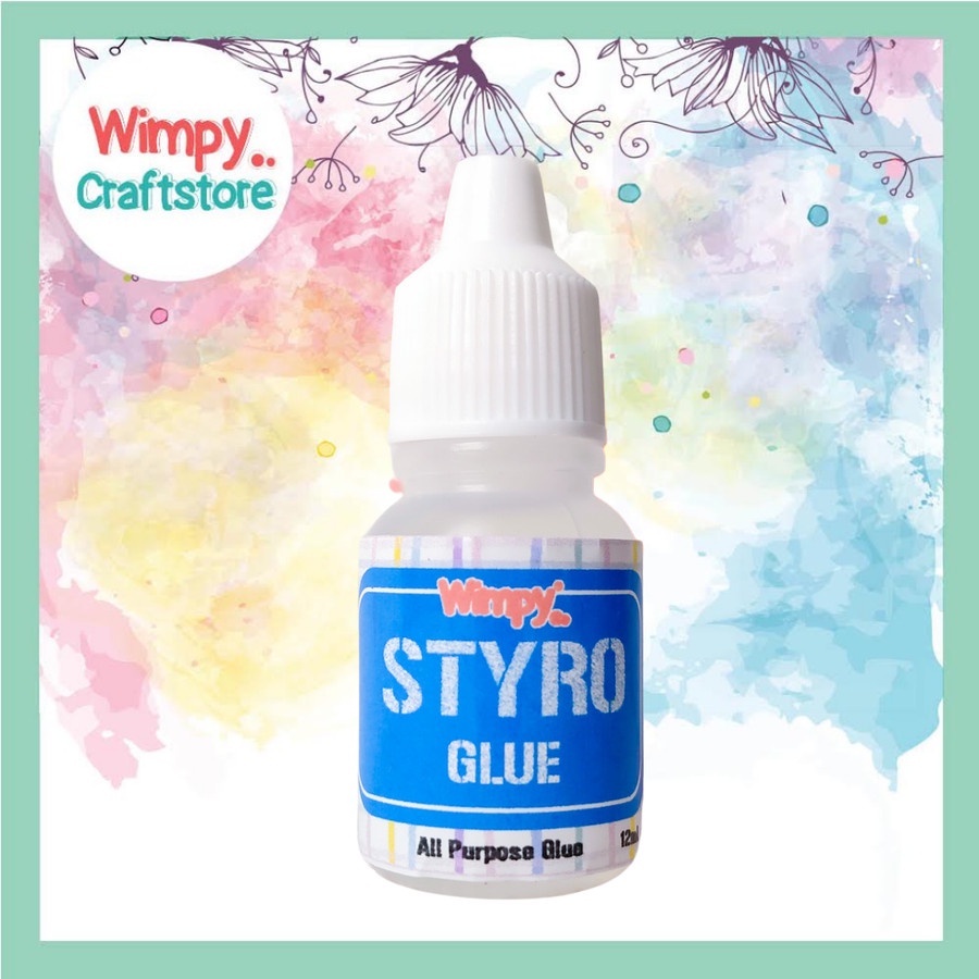 Jual Wimpy Styro Glue Lem Styrofoam kertas Super Glue Power Glue Lem ...