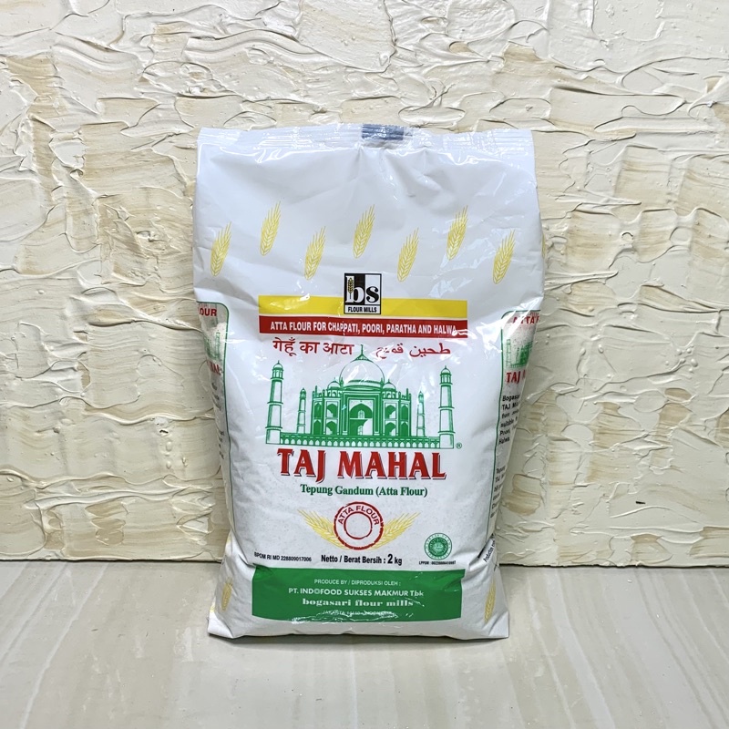 Jual Tepung Gandum Taj Mahal Bogasari Whole Wheat Atta Flour 2 Kg ...