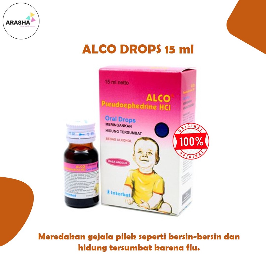 Jual ALCO DROPS 15 ML Obat Gejala Pilek, Flu Bersin Bersin, Hidung ...
