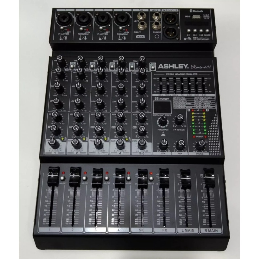 Jual Mixer Ashley Remix 602 Original 6 Channel Bluetooth - Soundcard | Shopee Indonesia