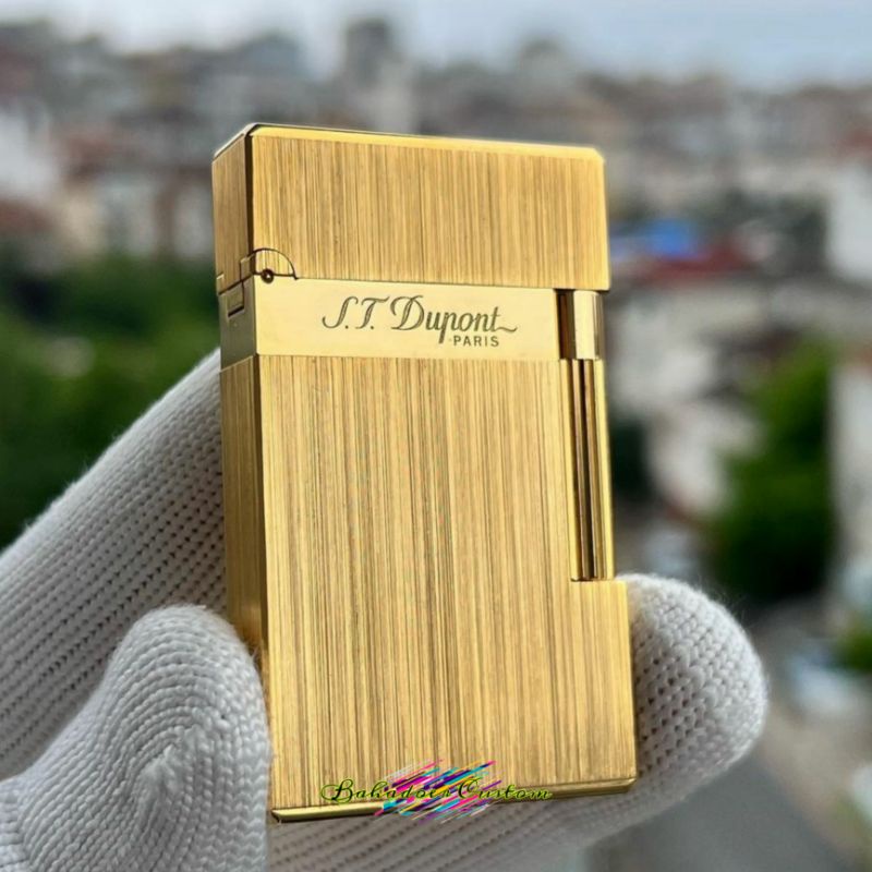 Jual KOREK API MEWAH ELEGAN GOLD BRUSHED VINTAGE ST DUPONT PREMIUM ...