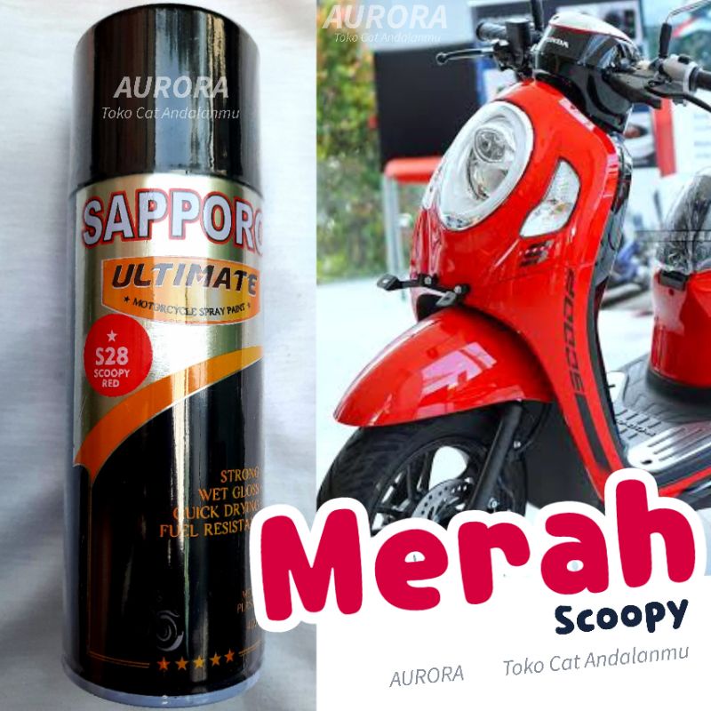 Jual Sapporo Ultimate Scoopy Red S28 Cat Merah Honda Scopy Vario Genio ...