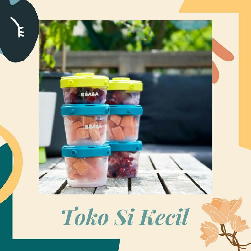 Jual BEABA PORTIONS CLIP 1ST AGE MEAL SET 60ML - 120ML - 200ML / WADAH ...