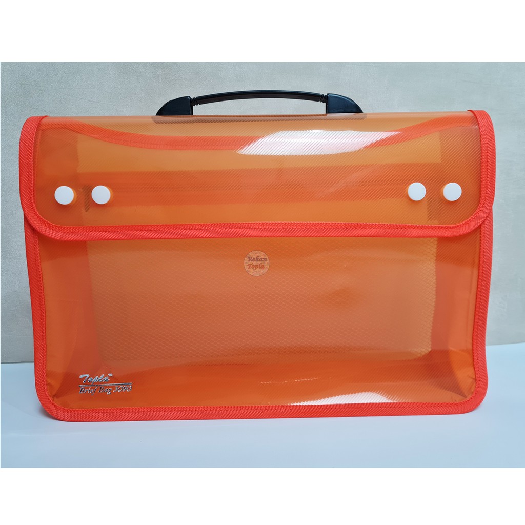 Jual Tas Map Plastik / Map Bag Kancing Dua / Tas dokumen Sekolah / Tas ...