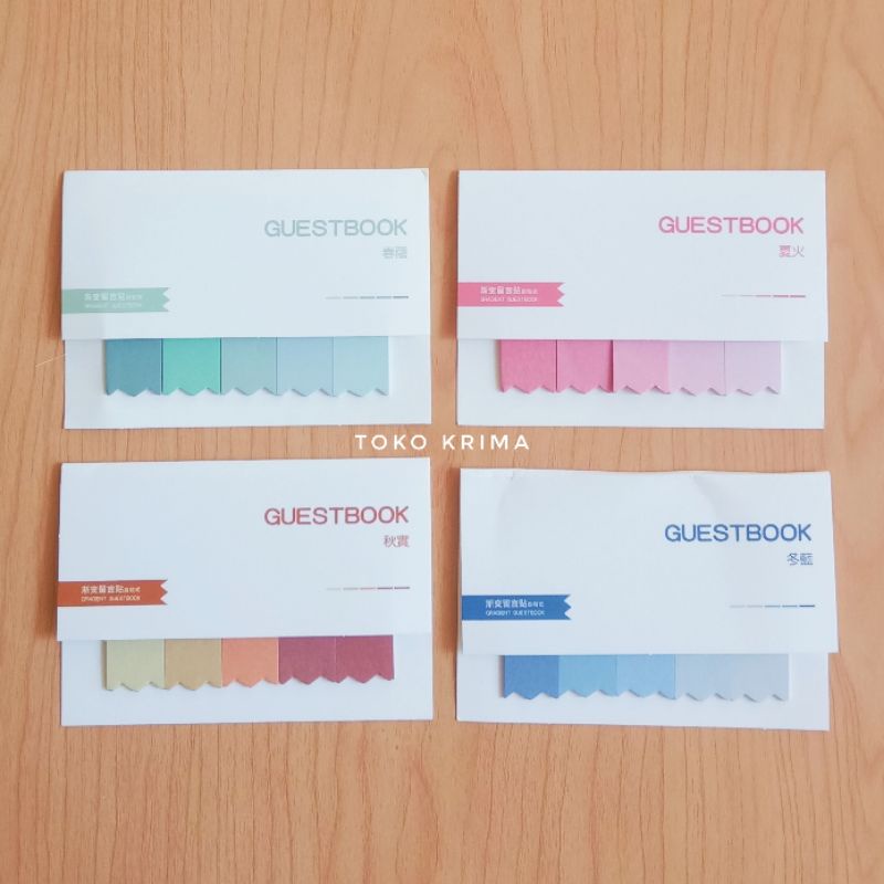 Jual Sticky Notes Stick Marker Penanda Halaman Buku Gradient Gustbook ...
