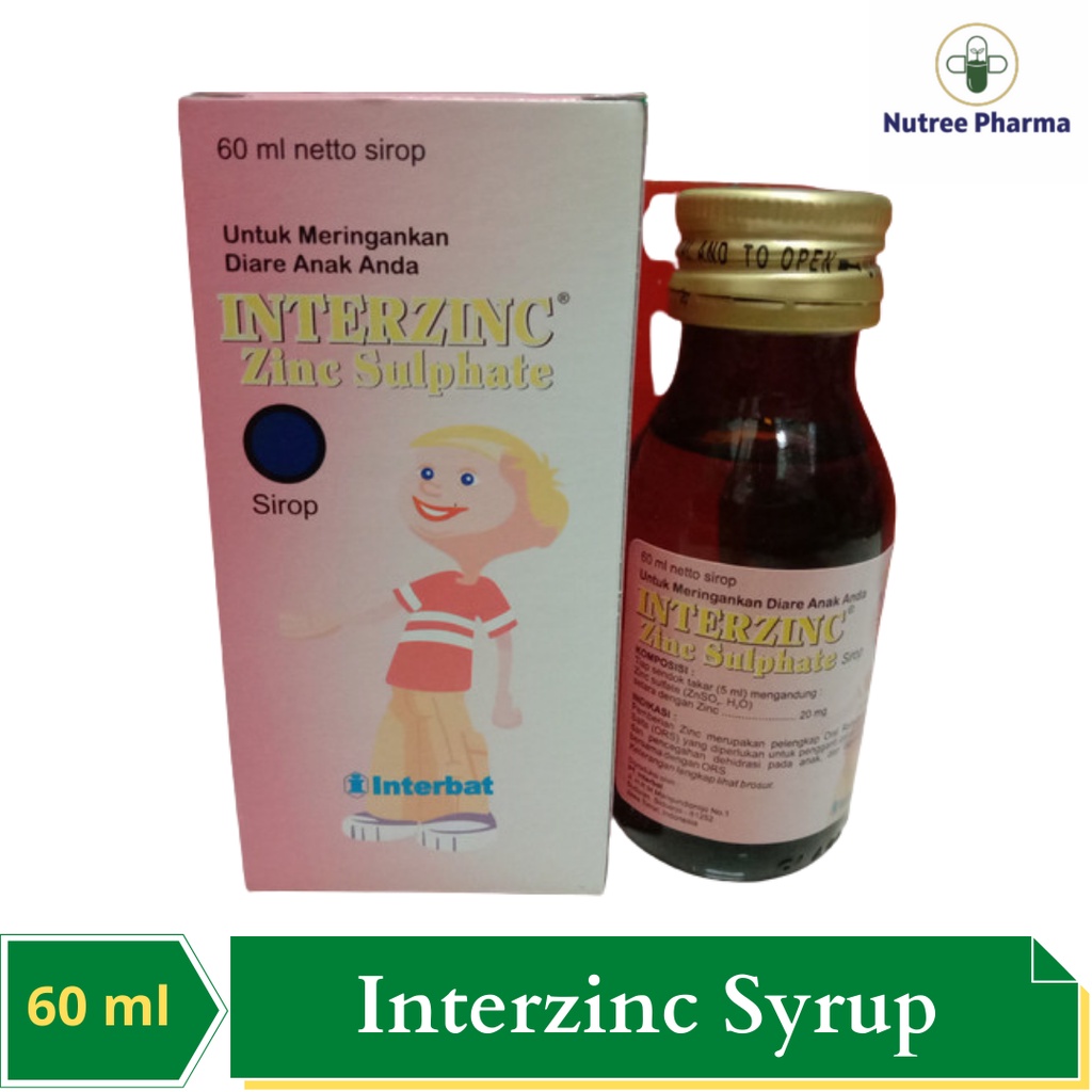 Jual ⚡MURAH & DIJAMIN ORI⚡ Interzinc Sirup 60 ml | Obat Diare Untuk Anak | Shopee Indonesia