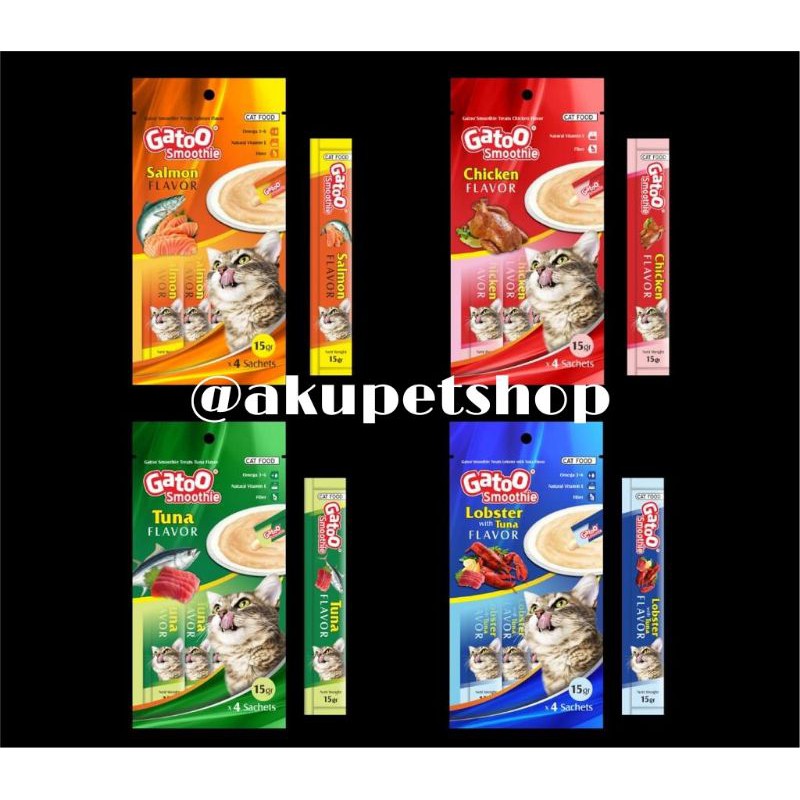 Jual Gatoo Smoothie Creamy Treats 4*15Gr | Shopee Indonesia