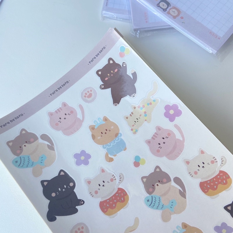 Jual Sticker Neko Cat Sticker Kucing Lucu Sticker Diary Journal Deco ...