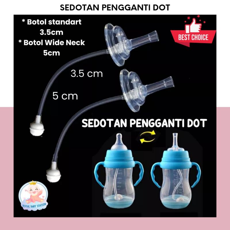 Jual Sedotan Pengganti Dot Botol Susu Wide Neck 5cm dan standart 3.5cm Universal | Shopee Indonesia
