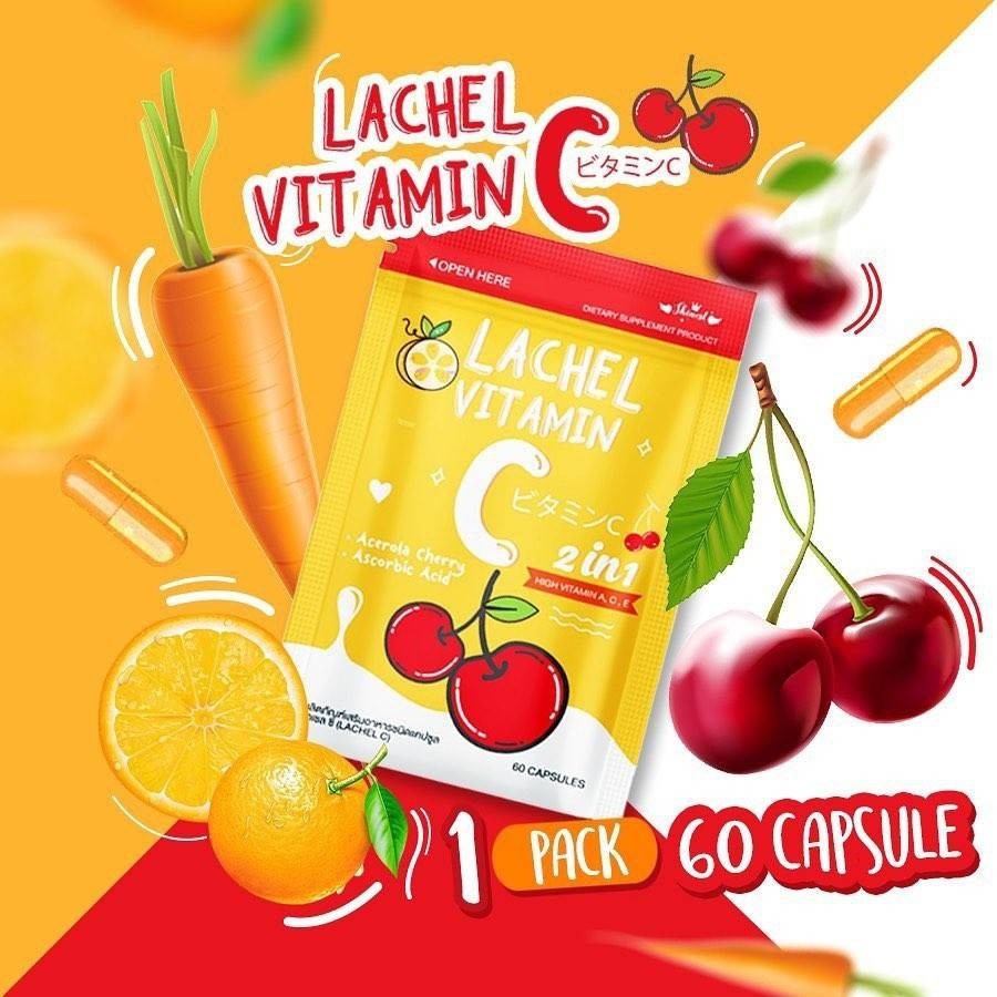 Jual LACHEL VITAMIN C 60 Kapsul Original Thailand | Shopee Indonesia