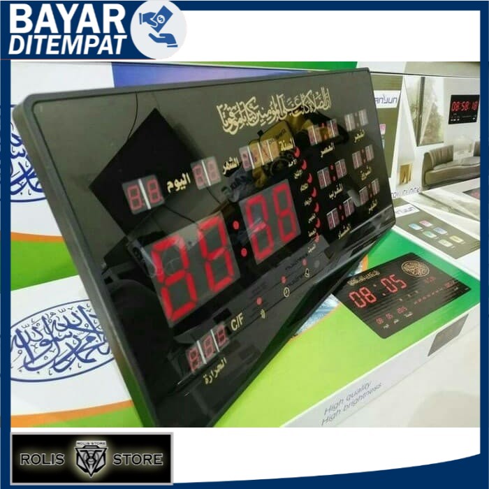 Jual Promo COD Jam azan masjid waktu sholat 5 waktu adzan solat LED ...