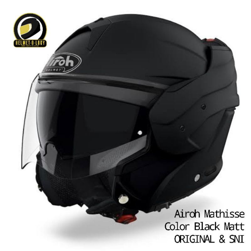 Jual Airoh Mathisse Color Black Matt Helm Modular SNI ECE | Shopee ...