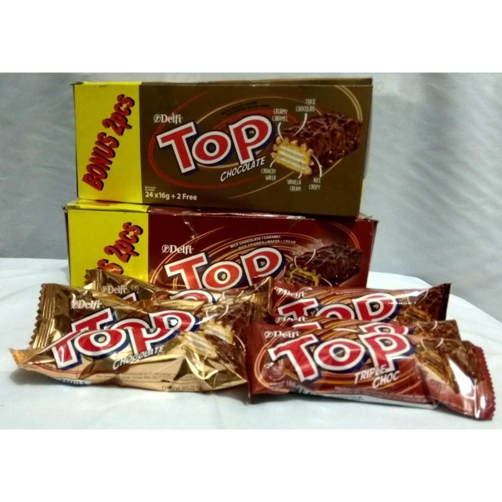 Jual Aneka Snack Delfi Top 16 gram /Wafer Top / Wafer Coklat | Shopee ...