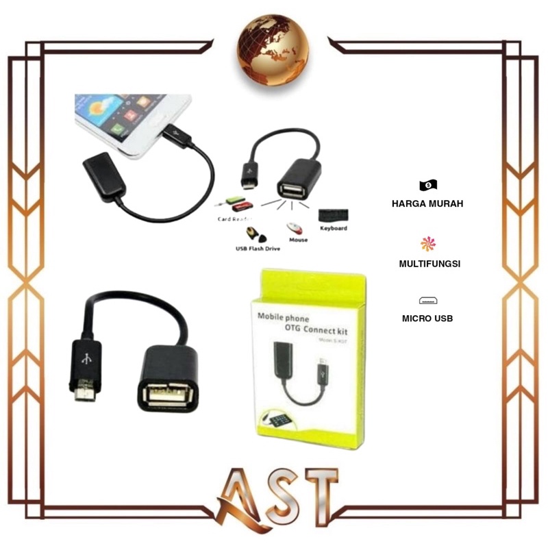 Jual Kabel otg micro Android / Cable Usb OTG v8 | Shopee Indonesia