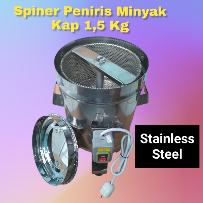 Jual Mesin Peniris Pengering Minyak Kap 1,5 Kg & Alat Spinner Makanan ...