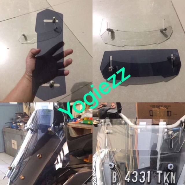 Jual Sambungan windshield visor extender nmax lexi xmax pcx adv crf 250 ...
