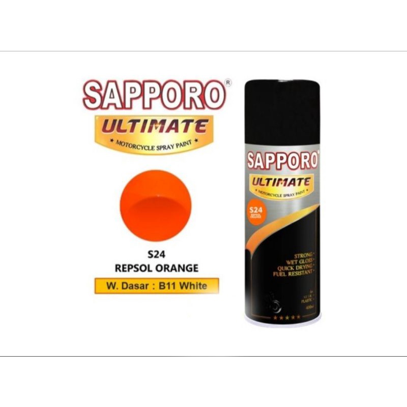 Jual SAPPORO ULTIMATE S24 REPSOL ORANGE CAT SEMPROT SPRAY PAINT WARNA ...