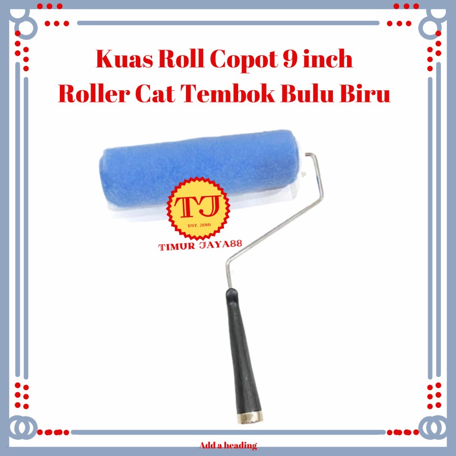 Jual Kuas Roll Copot 9" Inch Bulu Biru / Rol Cat Tembok Paint Roller ...