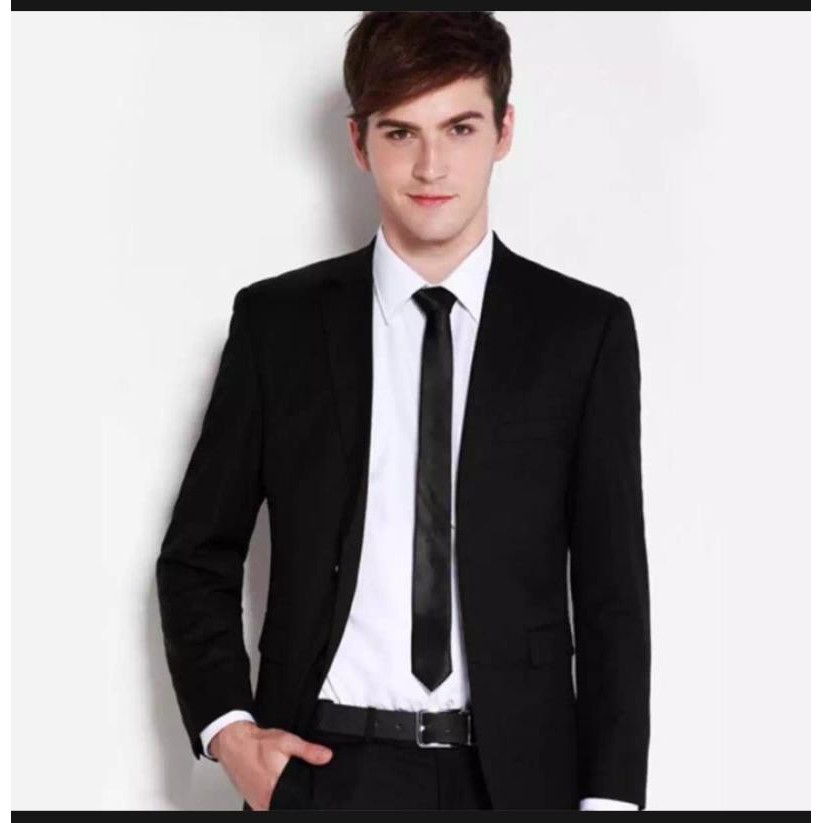 Jual Jas Resmi Jas Formal Jas Nikah Blazer Pria Hitam | Shopee Indonesia