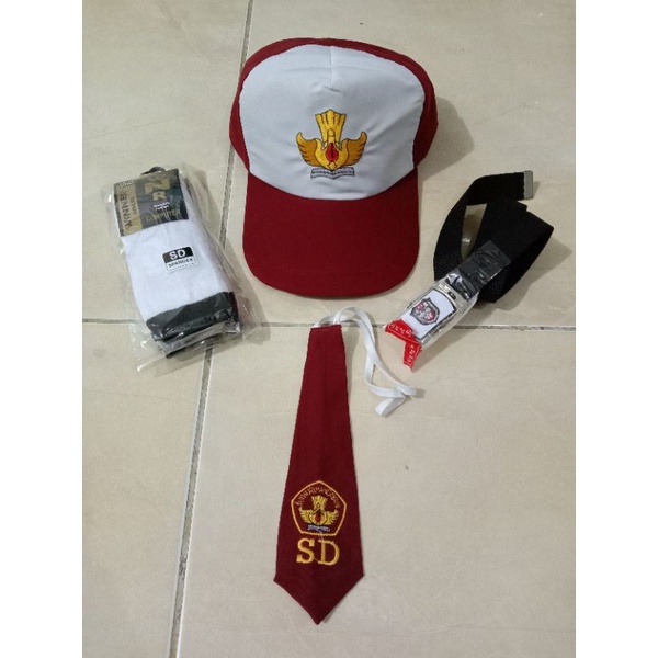 Jual TOPI SD MERAH PUTIH KOMPLIT ANAK SD | Shopee Indonesia