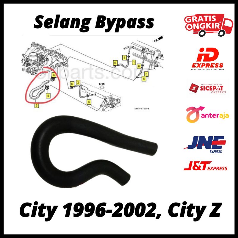 Jual Selang Bypaas Bypass By Pass Bypas City 1996 1997 1998 1999 2000 2001 2002, City Z | Shopee ...