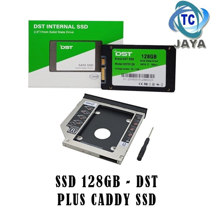Jual SSD 128GB - MERK DST Plus CADDY SSD 9.5mm slim | Shopee Indonesia
