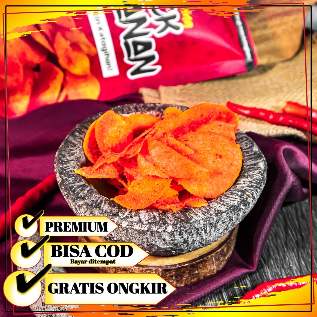 Jual Kripik Molring Cemilan Pedas by Snacklangganan Rasa Balado Pedas ...