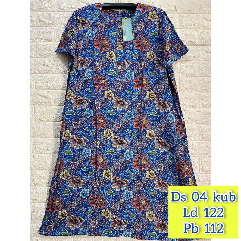 Jual Daster Batik Kencana Ungu 04 Label biru kancing depan Busui Ld 122 ...