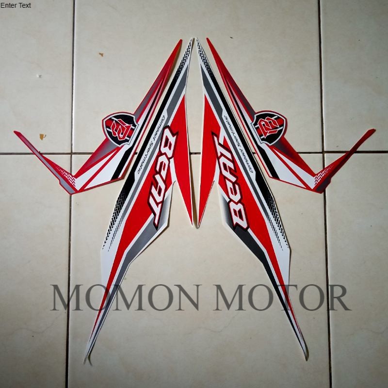 Jual Sticker striping Honda beat cbs 2019 putih merah | Shopee Indonesia