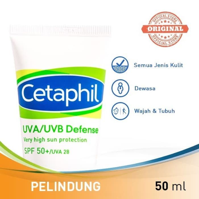 Jual Cetaphil UVA/UVB Defense SPF 50, 50 ML | Shopee Indonesia