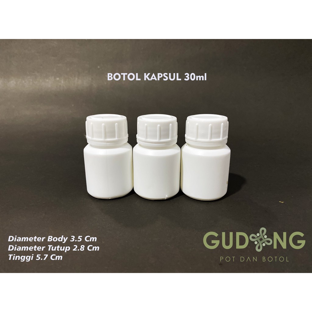 Jual BOTOL KAPSUL 30 ML (KEMASAN 1Kg 39 Pcs @Rp 1575) | Shopee Indonesia