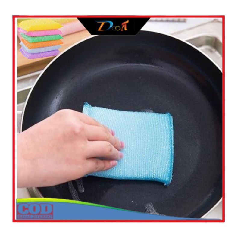 Jual Spon Cuci Piring Serba guna Sabut Jaring / Sponge BANTAL Warna ...